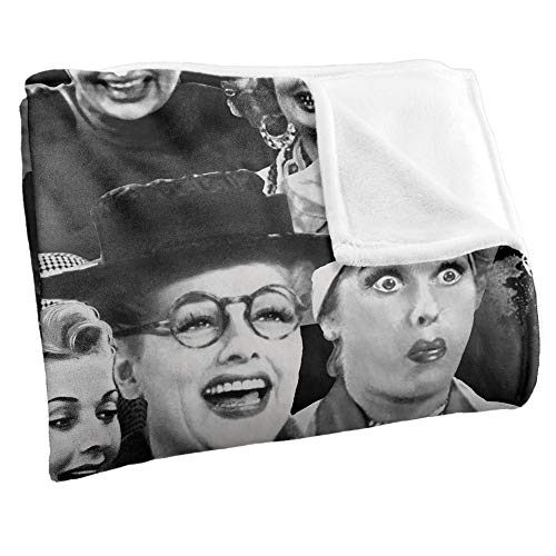 Trevco I Love Lucy Faces Silky Touch Super Soft Throw Blanket 36" x 58"