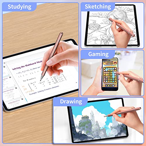 Capacitive Stylus Pen for Touch Screens, High Sensitivity Pencil Magnetism Cover Cap for iPad Pro/iPad Mini/iPad Air/iPhone Series All Capacitive Touch Screens