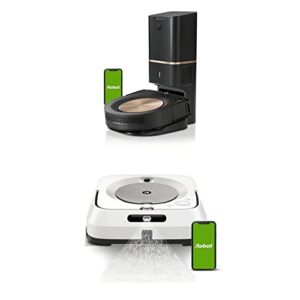 irobot roomba s9+ robot vacuum with automatic dirt disposal- wi-fi connected, smart mapping, powerful suction & braava jet m6 ultimate robot mop- wi-fi connected, precision jet spray, smart mapping