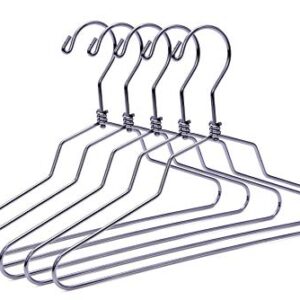 10 Quality Metal Children Hangers, Swivel Hook, Stainless Steel Heavy Duty Wire Clothes Hangers (10, Kids - 12" inch)