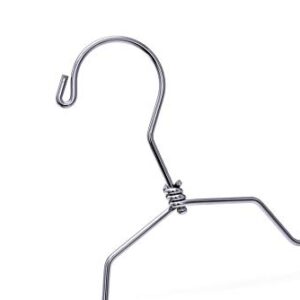 10 Quality Metal Children Hangers, Swivel Hook, Stainless Steel Heavy Duty Wire Clothes Hangers (10, Kids - 12" inch)