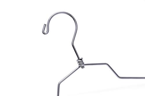 10 Quality Metal Children Hangers, Swivel Hook, Stainless Steel Heavy Duty Wire Clothes Hangers (10, Kids - 12" inch)