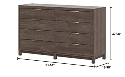 Tvilum Rainier 8 Drawer Double Dresser, Dark Chocolate