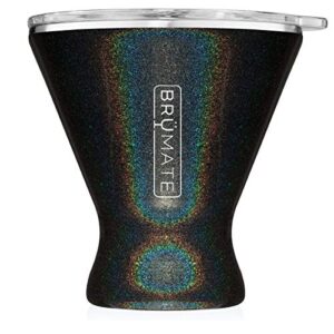 margtini 10oz martini / margarita tumbler | glitter charcoal