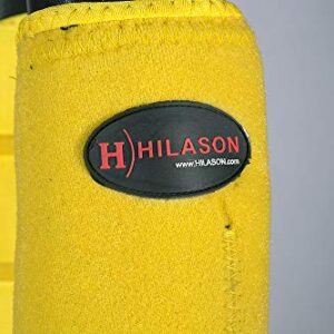 HILASON L M S Horse Hind Leg Ultimate Sports Boots Pair Yellow | Horse Leg Boots | Splint Boots for Horses | Horse Jumping Boots| Professional Choice Horse Boots