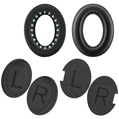 QC35 Headphones Replacement Ear Pads - QC35,QC35ii Replacement Earpads Cushion - Compatible with Bose Quiet Comfort35,QC25,QC35ii,QC15,AE2,AE2i-Comfortable & Durable（Black）