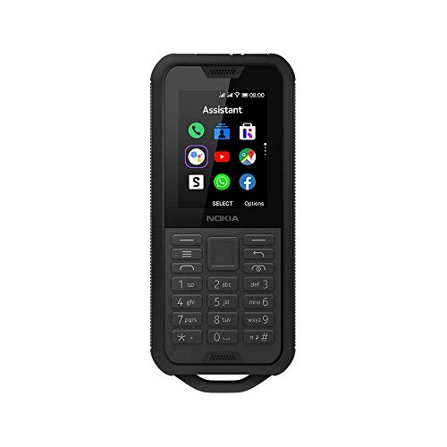 Nokia 800 Tough 2.4" 4GB 512MB RAM 2100mAh IP68 Rugged Cell Phone (GSM Only, No CDMA) Factory Unlocked - 4G LTE International Model No Warranty (Black)