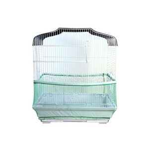 AZXAZ Mesh Bird Cage Cover Elastic Bird Cage Skirt Seed Catcher Guard Net Dustproof Shell (Small, Green)