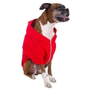 american apparel unisex flex fleece dog zip hoodie, large