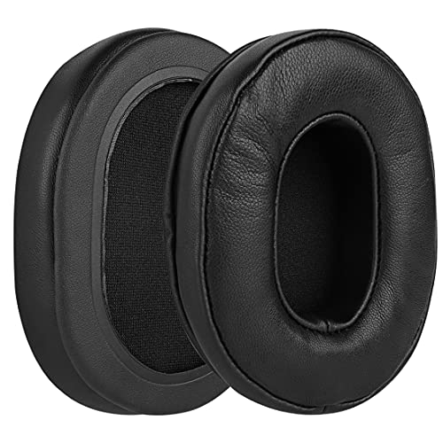 Geekria Elite Sheepskin Replacement Ear Pads for Audio-Technica ATH-M50X ATH-M50xBT2 ATH-M60X ATH-M40X ATH-M30X ATH-M20X ATH-M10X Headphones Earpads, Headset Ear Cushion Repair Parts (Black)