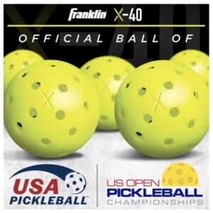 Franklin Sports Pickleball 2-Player Carbon Fiber Paddle and X-40 Pickleball Set