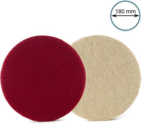 Glass Polish 11035 Dense Felt Polishing Pad, Low and High Speed Buffing Wheel | Ø 7 inch