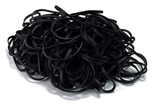 200 Black Rubber Bands, by Better Office Products, Size 33, 200/Bag, Vibrant Black Rubber Bands