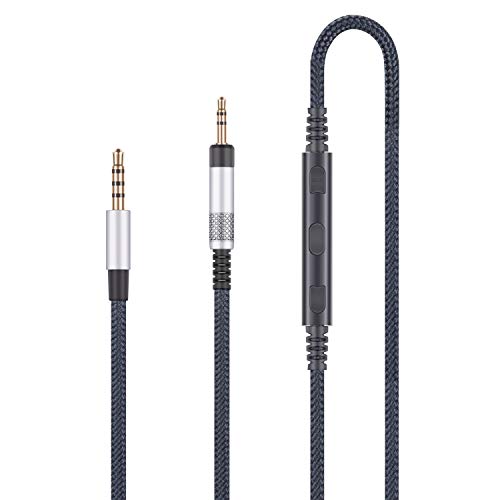 Audio Replacement Cable with in-Line Mic Remote Volume Control Compatible with Bose QC25, QC35, QC35II, QuietComfort 25 35 Headphones and Compatible with iPhone iPod iPad Apple Devices