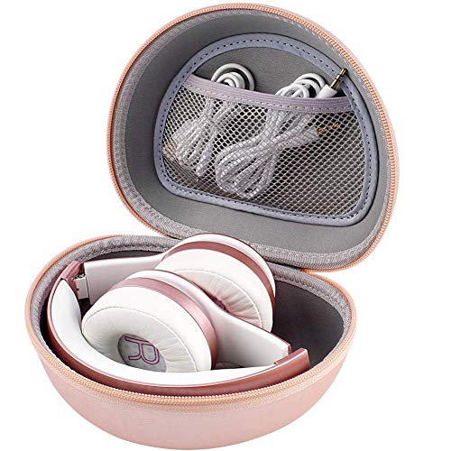 Headphone Case for Picun P26 / for Beats Solo3 2/ for Beats Studio3/ for Elecder i39 On-Ear Headphones More Foldable Bluetooth Wireless Headset (Extra Large) - Rose Gold