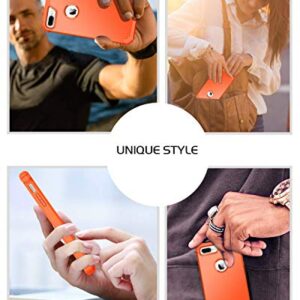 BENTOBEN Case for iPhone 8 Plus, iPhone 7 Plus Case, 3 in 1 Hybrid Hard Plastic Soft Rubber Heavy Duty Rugged Bumper Shockproof Full-Body Protective Phone Cover for iPhone 8 Plus/7 Plus, Coral Orange