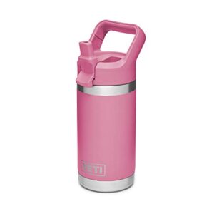 yeti rambler jr. 12 oz kids bottle, with straw cap, harbor pink