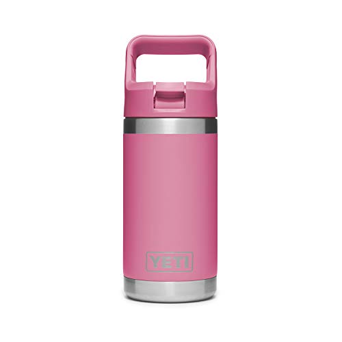 YETI Rambler Jr. 12 oz Kids Bottle, with Straw Cap, Harbor Pink