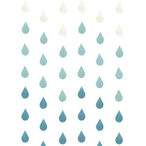 auear, raindrop garland blue paper raindrop garland decorations for decor (4 pack)