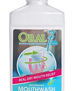 Oral7 Dry Mouth Mouthwash Alcohol Free Oral Rinse with Xylitol, Moisturizing Mouth Wash and Breath Freshener, Promotes Gum Health and Fresh Breath, Oral Care and Dry Mouth Products 500mL