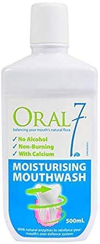 Oral7 Dry Mouth Mouthwash Alcohol Free Oral Rinse with Xylitol, Moisturizing Mouth Wash and Breath Freshener, Promotes Gum Health and Fresh Breath, Oral Care and Dry Mouth Products 500mL