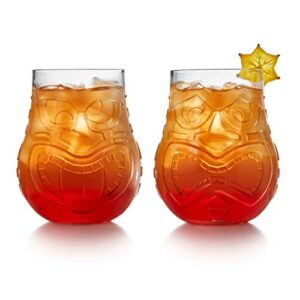 libbey tiki split tumbler glasses, 15.75-ounce, set of 4