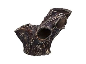 plecoceramics large aquarium cave hiding place for fish ceramic decoration hideout tree trunk log for plecos and cichlids