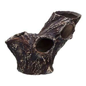 Plecoceramics Large Aquarium Cave Hiding Place for Fish Ceramic Decoration Hideout Tree Trunk Log for plecos and Cichlids