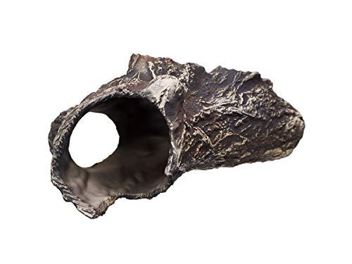 Plecoceramics Large Aquarium Cave Hiding Place for Fish Ceramic Decoration Hideout Tree Trunk Log for plecos and Cichlids