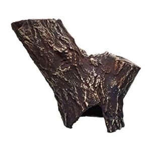 Plecoceramics Large Aquarium Cave Hiding Place for Fish Ceramic Decoration Hideout Tree Trunk Log for plecos and Cichlids