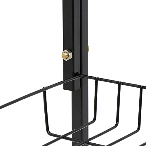 59.3 Inches Medium Bird Cage Rolling Stand Wrought Iron Construction Lovebird House Pet Supplies with Storage Shelf for Parrot Cockatiel Cockatoo Parakeet Macaw Finches