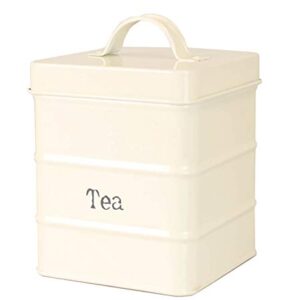 Home Basics Tin Kitchen Food Storage Organization Canister Collection (TEA)