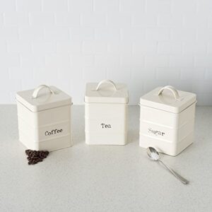 Home Basics Tin Kitchen Food Storage Organization Canister Collection (TEA)