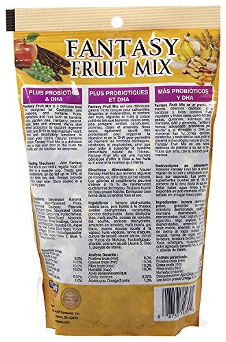 Sunseed 3 Pack of Fantasy Fruit Mix Treat for Cockatiels and Lovebirds, 11 Ounces Per Pack