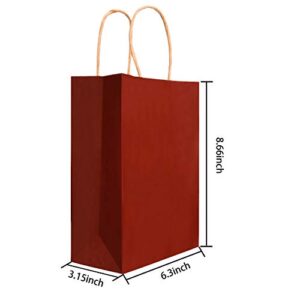 Livder 24 Pieces Red Green Christmas Paper Bags (8.66 x 6.3 x 3.15 Inches)