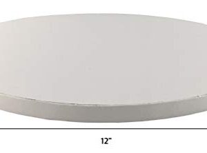 12 Inch Cake Board Drums Round, 6-Pack, White, Sturdy 1/2" Thick for Heavy Or Multi-Tiered Cakes