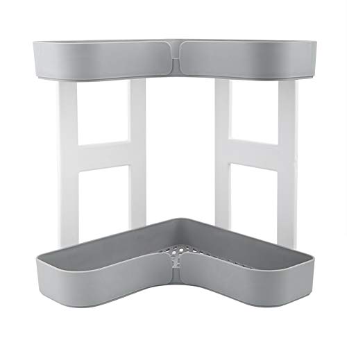 Bathroom Corner Shelf - Muti-Function Double Layers Corner Storage Shelf Rack Organizer for Bathroom Kitchen Bedroom