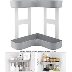 Bathroom Corner Shelf - Muti-Function Double Layers Corner Storage Shelf Rack Organizer for Bathroom Kitchen Bedroom