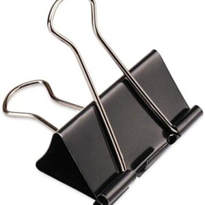 48 Pieces Extra Binder Clips,2 Inch Width,Paper Clips Extra Large for Office Supplies (Black)