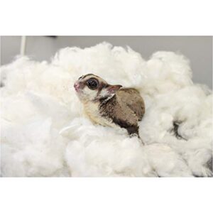 All-Natural Nesting Material (1.5 oz.) - 100% Cotton Eco-Friendly Animal Bedding - For Sugar Gliders, Squirrels, Hamsters, Rabbits, Chinchillas, Rats, Mice, Gerbils, Guinea Pigs and Other Small Pets