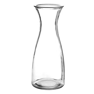 3-Piece Glass Carafe Set – 1 Liter Pitchers for Party – 10 Inch Tall Jugs– Water or Milk Bottles