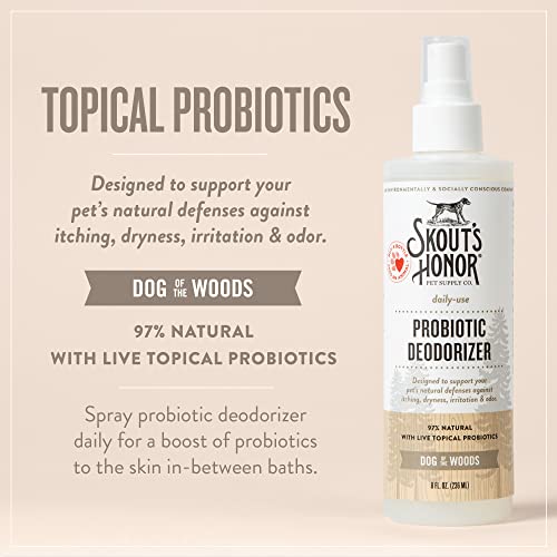 SKOUT'S HONOR Probiotic Daily Use Dog of The Woods Deodorizer, 8 fl. oz, 8 FZ