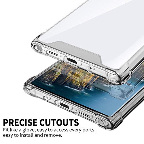 SALAWAT Galaxy Note 10 Case, Clear Galaxy Note 10 Case Cute Anti Scratch Slim Phone Case Cover Reinforced TPU Bumper Shockproof Protective Case for Samsung Galaxy Note 10 6.3 Inch (Crystal Clear)