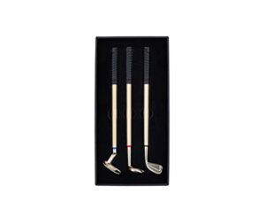 golf pen set - 3 signature golf pens - mini golf club pens - best golf gifts for dads - unique golf gadgets for men & cool desk accessories for office colleagues