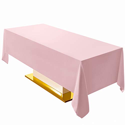 Surmente Tablecloth 60 x 102-Inch Rectangular Polyester Table Cloth for Weddings, Banquets, or Restaurants (Pink) … ……