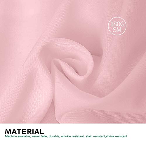 Surmente Tablecloth 60 x 102-Inch Rectangular Polyester Table Cloth for Weddings, Banquets, or Restaurants (Pink) … ……