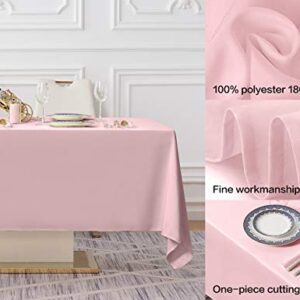 Surmente Tablecloth 60 x 102-Inch Rectangular Polyester Table Cloth for Weddings, Banquets, or Restaurants (Pink) … ……