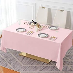 Surmente Tablecloth 60 x 102-Inch Rectangular Polyester Table Cloth for Weddings, Banquets, or Restaurants (Pink) … ……