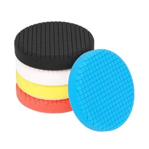 makitoyo 5pcs 6 inch compound buffing sponge pads，compound buffing pads for car polisher sanding, polishing, waxing,polishing pads kit