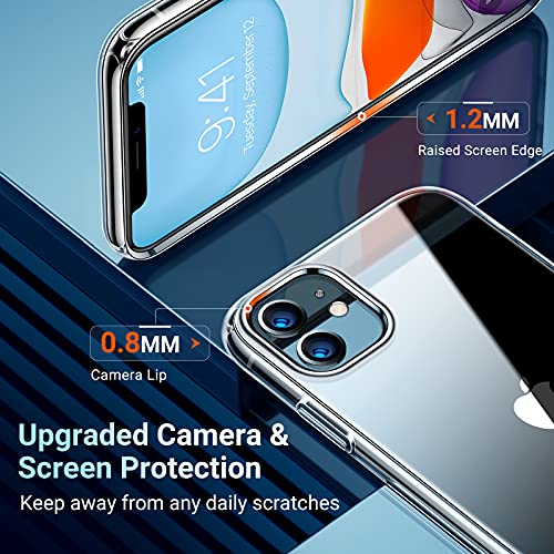 TORRAS 𝟐𝟎𝟐𝟐 𝗨𝗽𝗴𝗿𝗮𝗱𝗲𝗱 Crystal Clear Compatible for iPhone 11 Case 6.1 inch, Ultra Thin Slim Fit Shockproof Flexible TPU Rubber Phone Case for iPhone 11, Crystal Clear